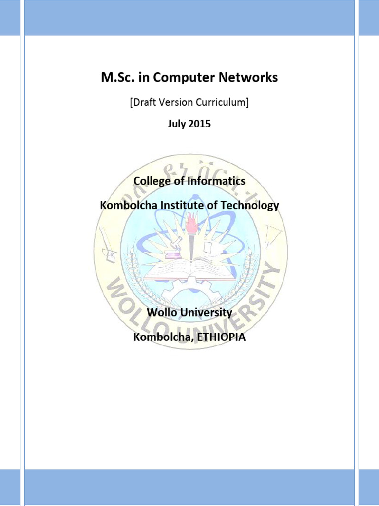 WU M.SC Computer Networks - Draft Version Curriculum | PDF