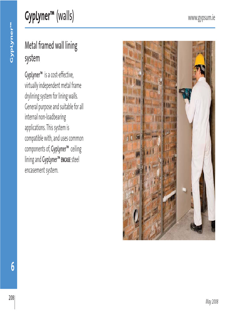 06 Gyplyner Walls | PDF | Drywall | Wall