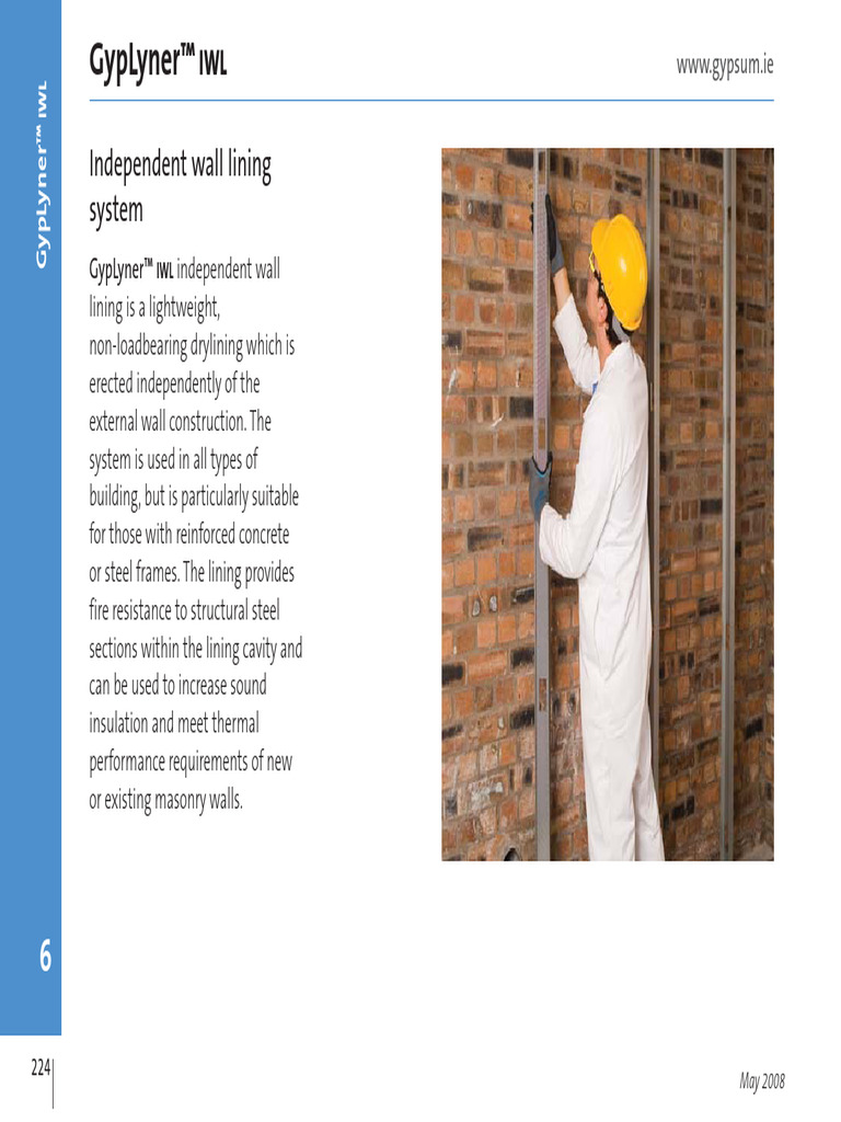 06 Gyplyner Iwl | PDF | Drywall | Wall