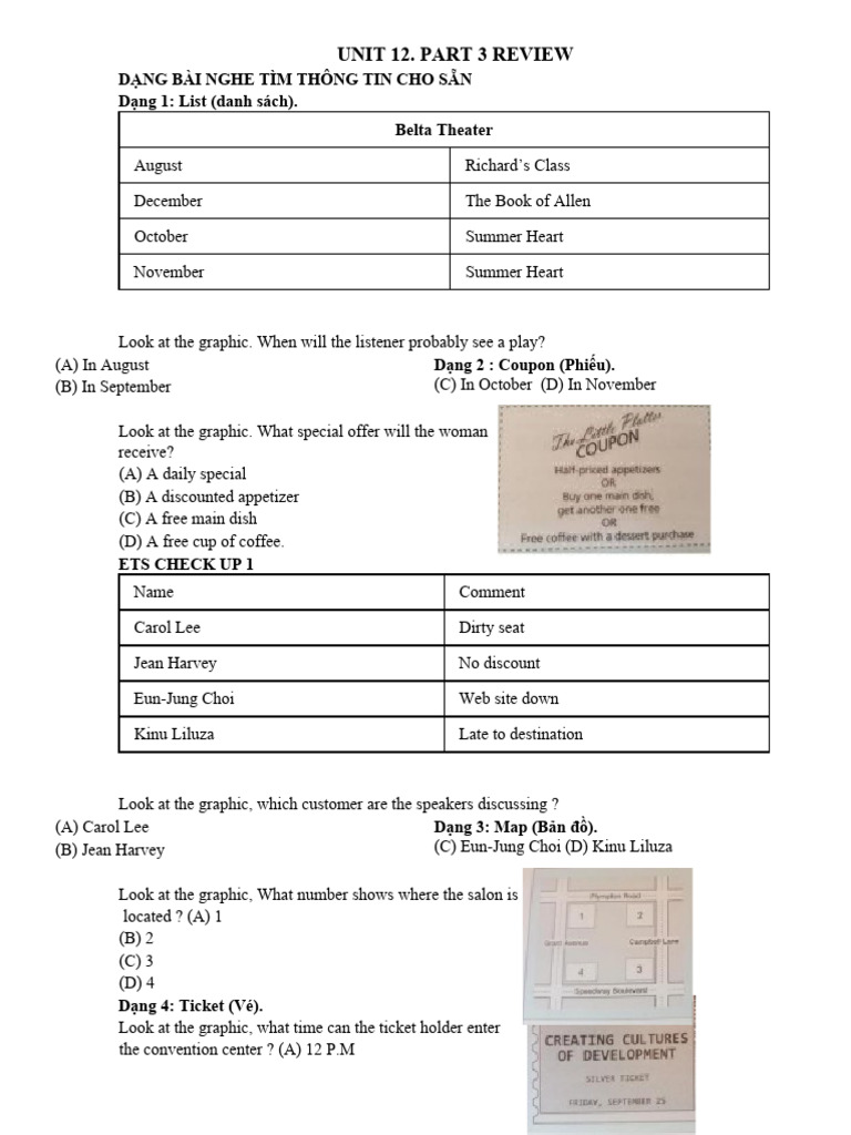 Listening Practice Review for ETS Exam | PDF