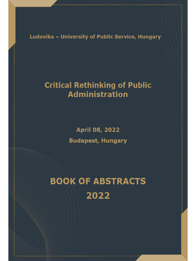 2022 - Critical Rethinking of Public Administration | PDF | Social Science