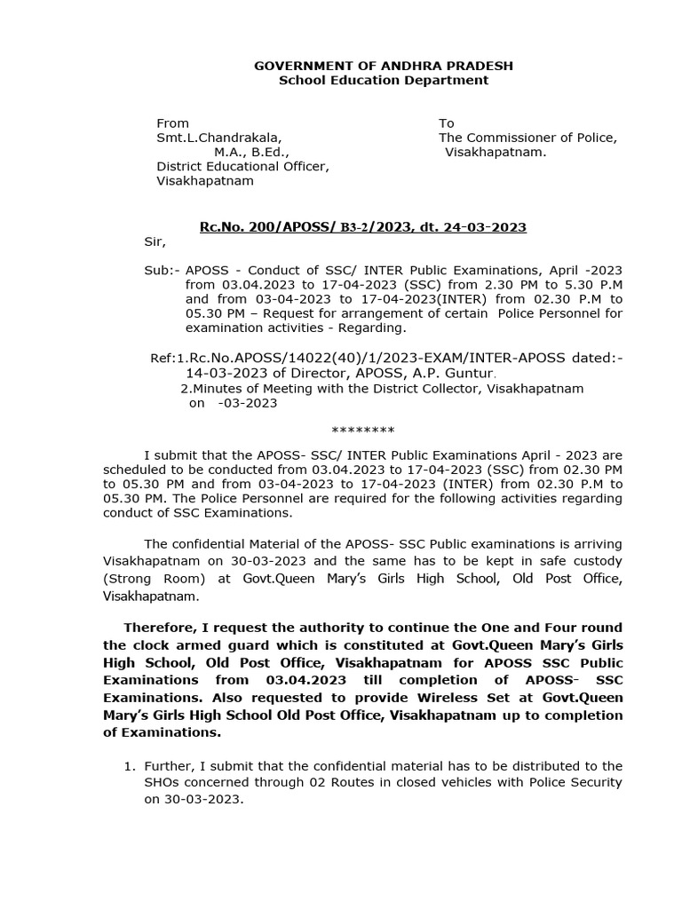 District Officers Letters 2022 - Official | PDF | Legal Action ...