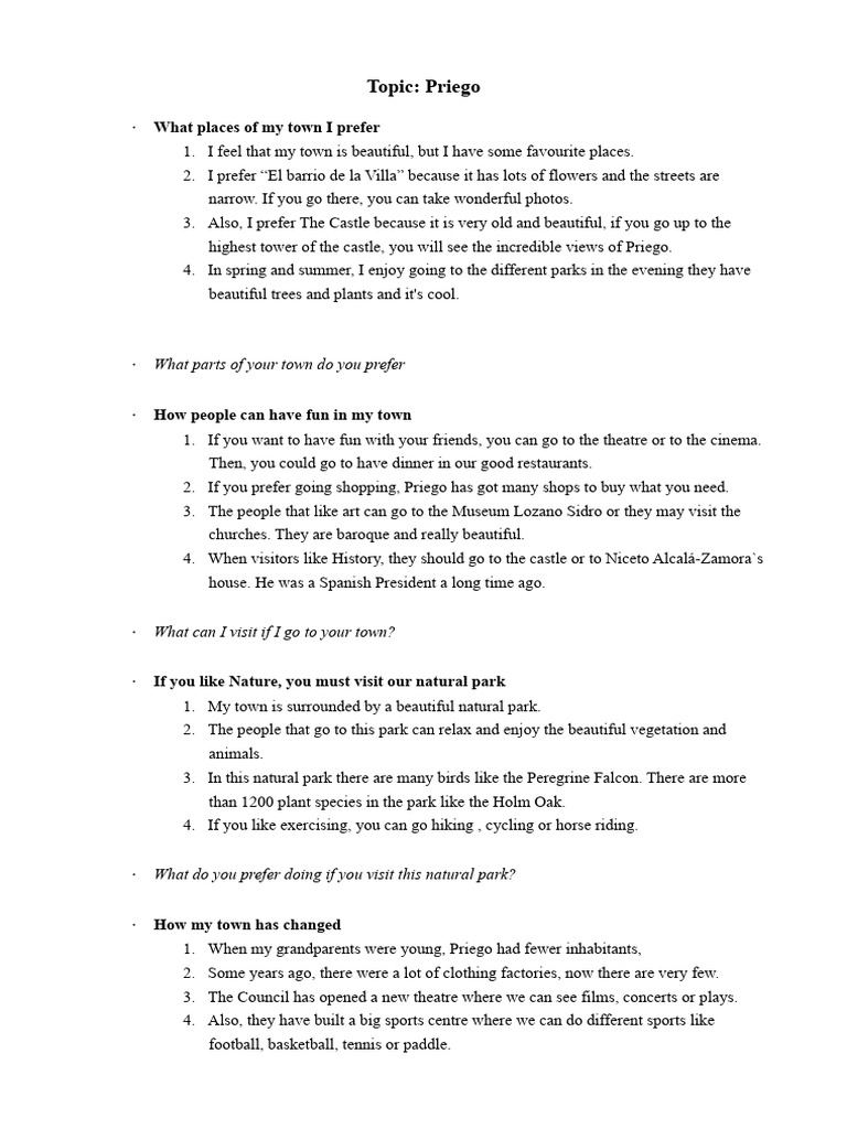 Topic Mi Pueblo | PDF