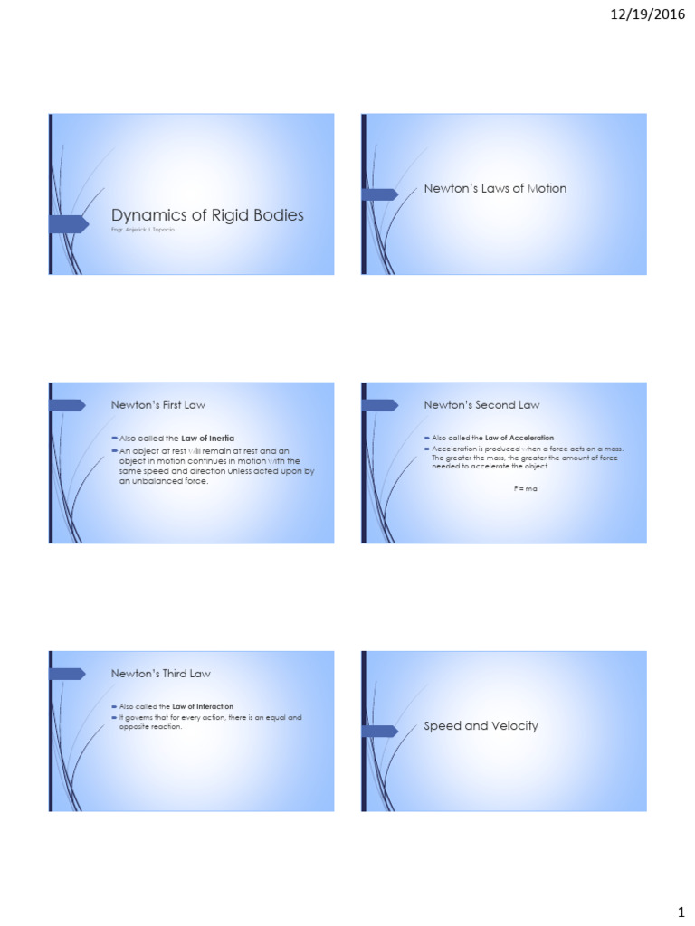 01 - Intro To Dynamics | PDF