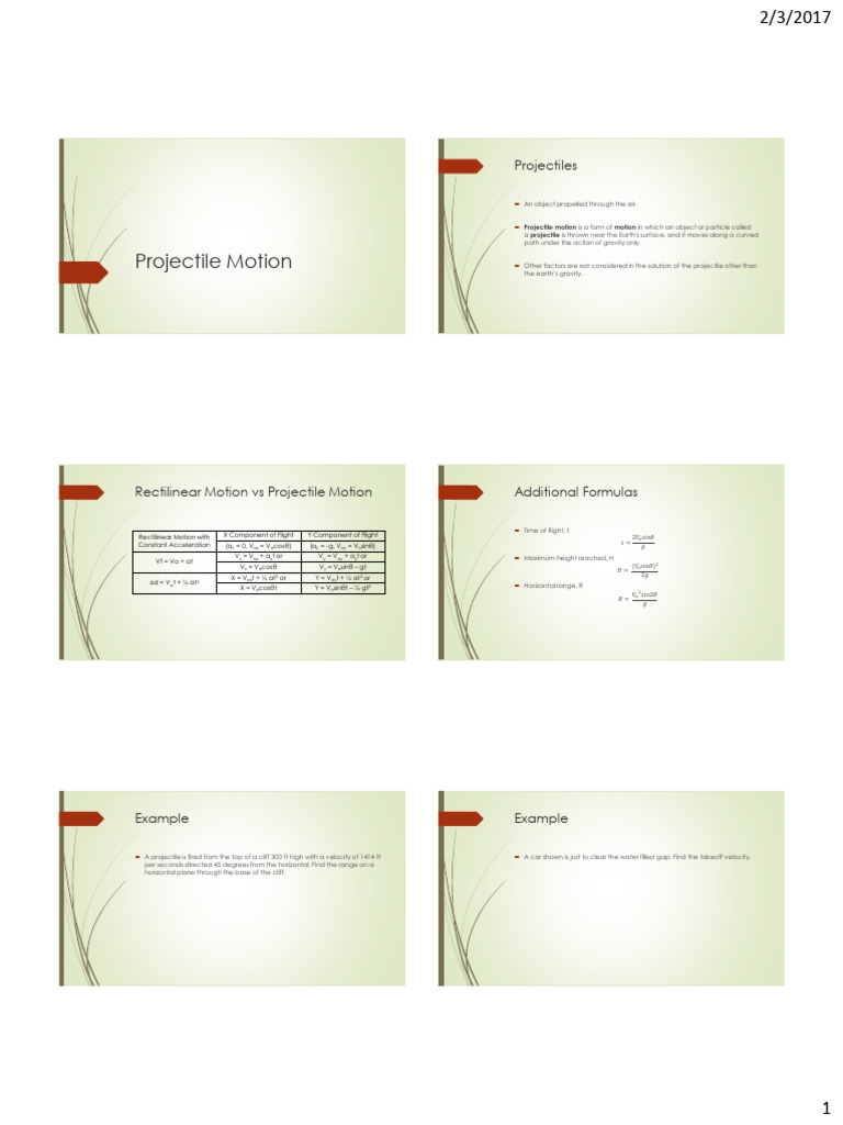 03 - Projectile Motion | PDF