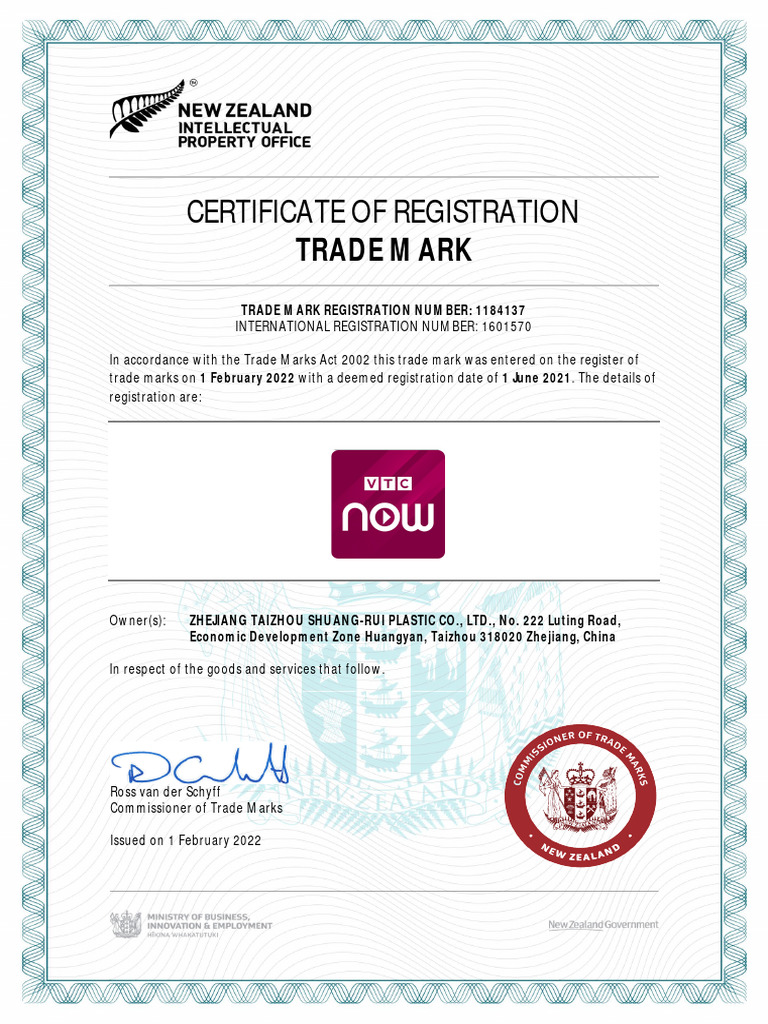 Certificate of Registration | PDF