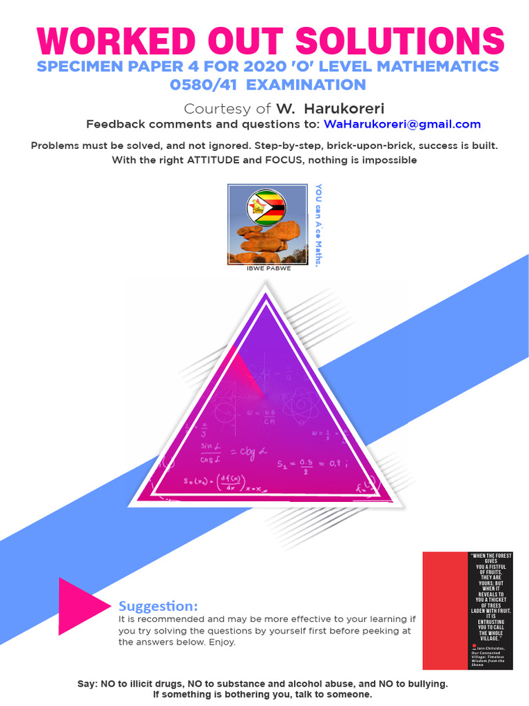 2020 Specimen Paper 4 | PDF