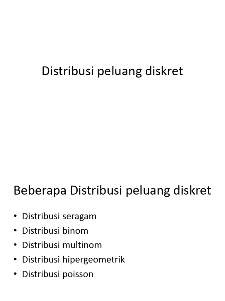 Sebaran Peluang Diskret (Pert-6) | PDF
