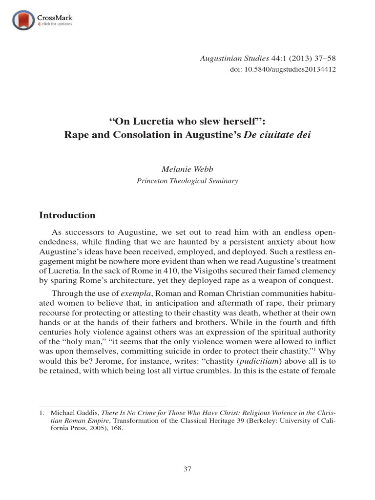 On Lucretia Who Slew Herself Rape and C | PDF