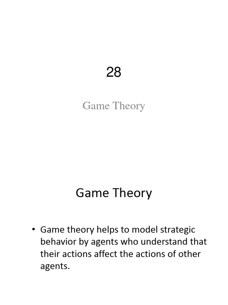 Varian Chapter28 Game Theory | PDF | Game Theory | Applied Mathematics
