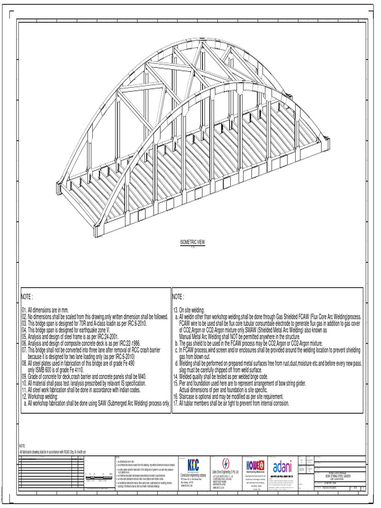 Isometric View: All Fabrication Drawing Shall Be in Accordance With ...
