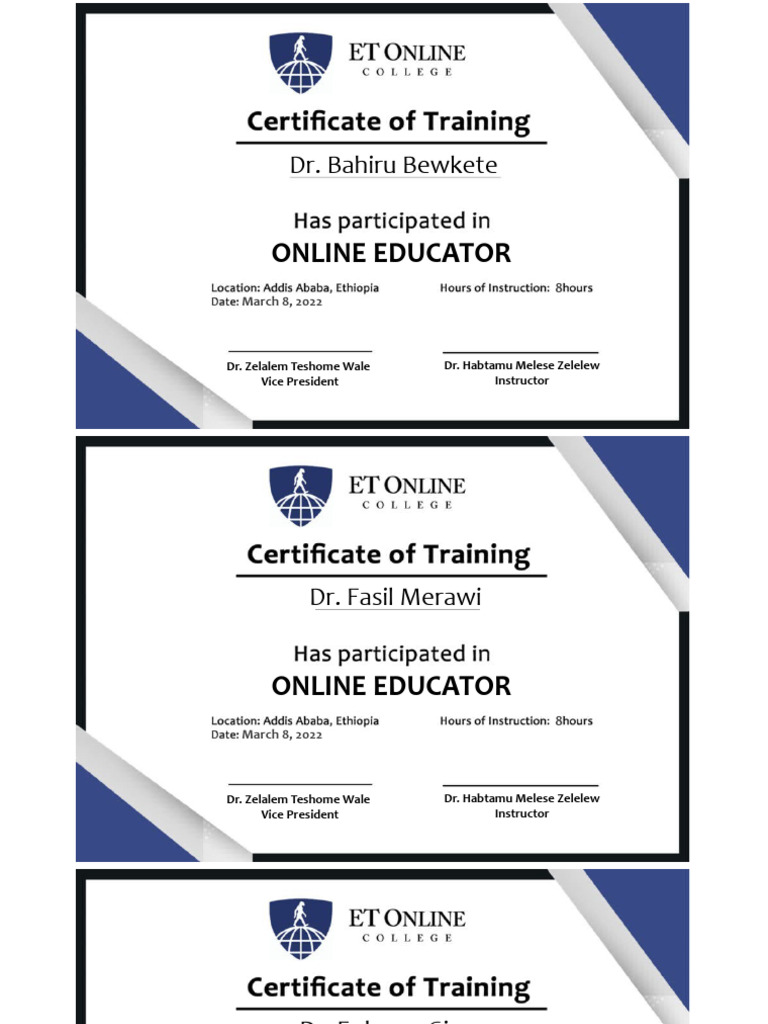 Dr. Fasil Merawi's Online Education Role | PDF | Wellness