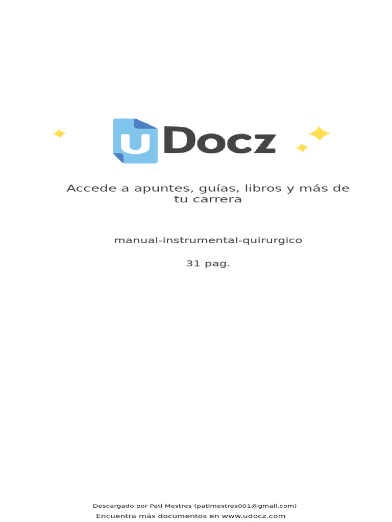 Manual Instrumental Quirurgico 503233 Downloable 2006552 | PDF ...