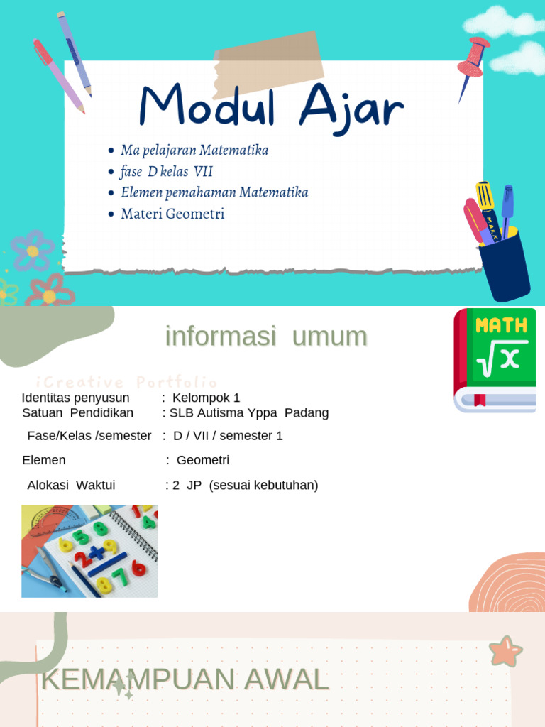Modul Ajar MTK (Geometri) | PDF