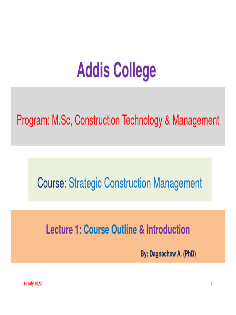 Lecture 1 - Introduction | PDF