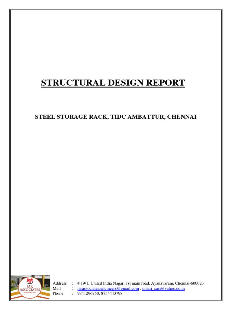Steel Project Report | PDF | Structural Load | Strength Of Materials
