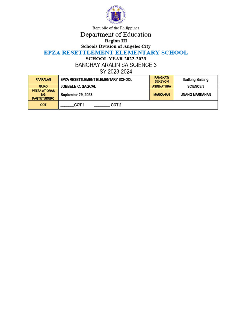 Science 3 Lesson Plan: Matter Changes | PDF