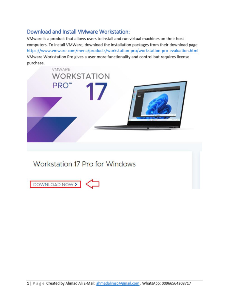 Install VMware Workstation Guide | PDF | Business | Technology ...