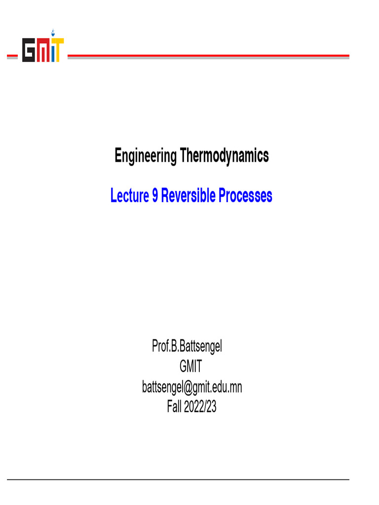 09-10 Reversible Processes and Open System Energy Balance | PDF ...