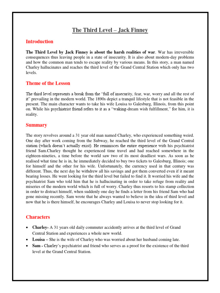 The Third Level | PDF