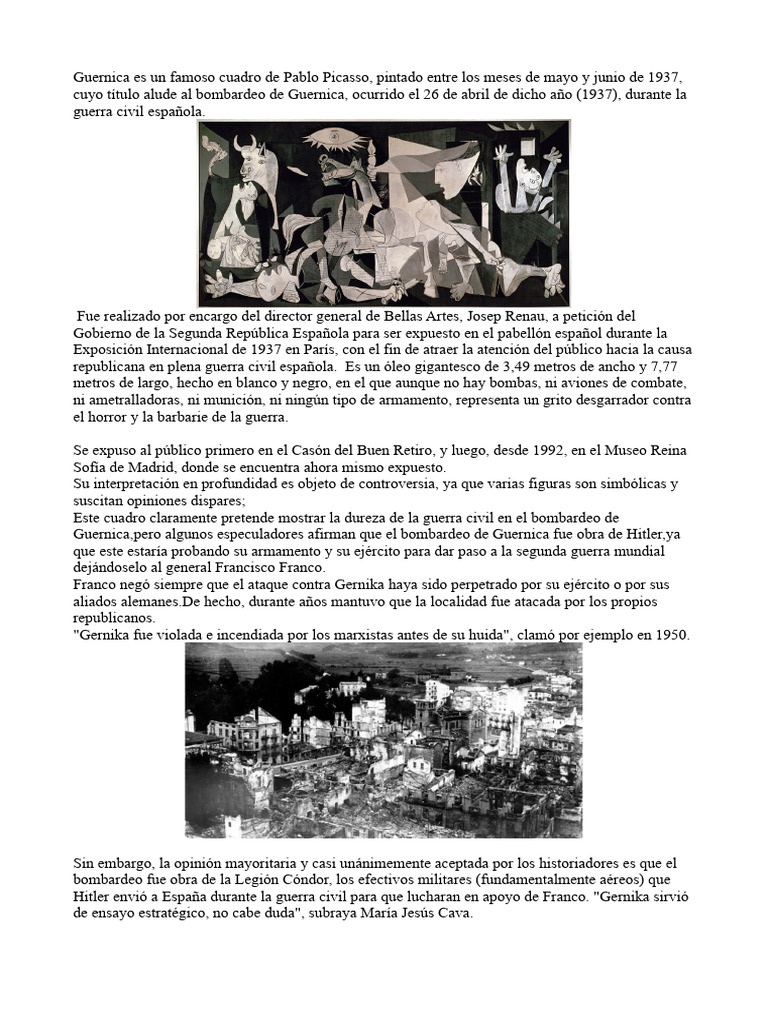 Historia Guernica | PDF | guerra civil Española | Conflictos
