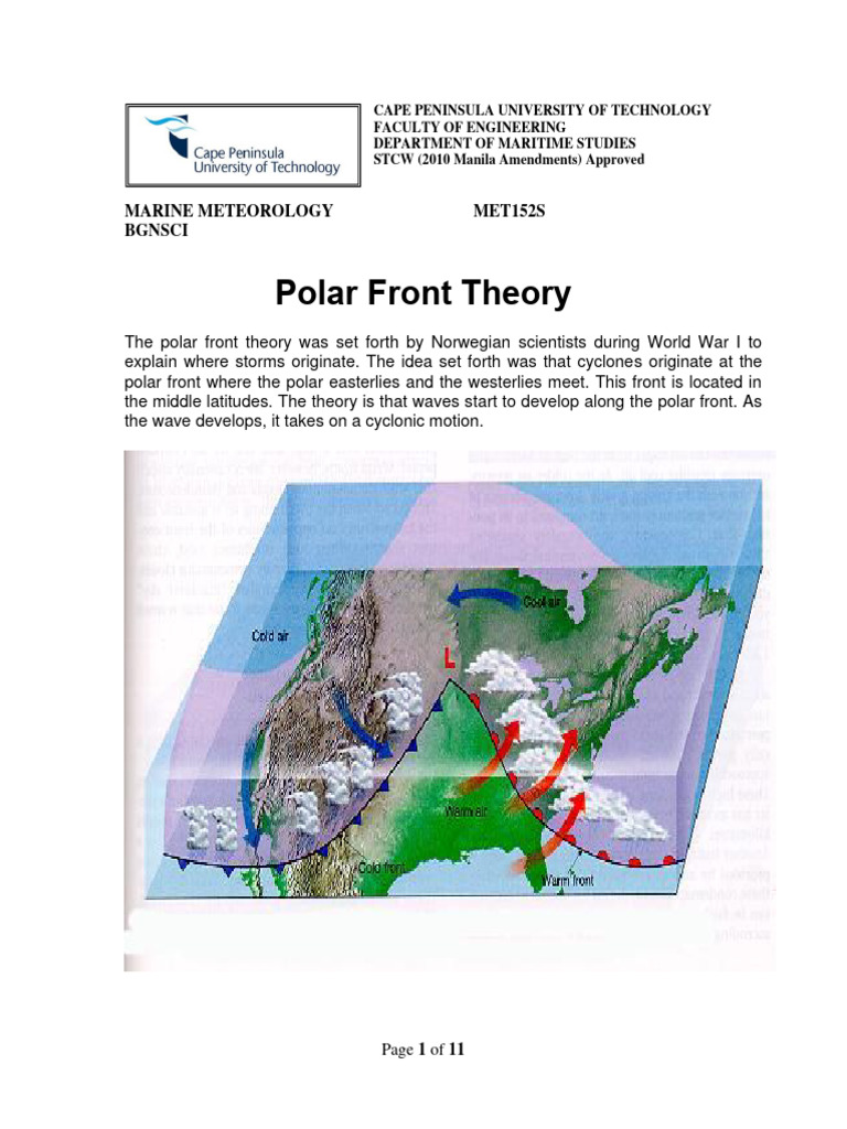 Polar Front Theory | PDF | Cyclone | Trough (Meteorology)