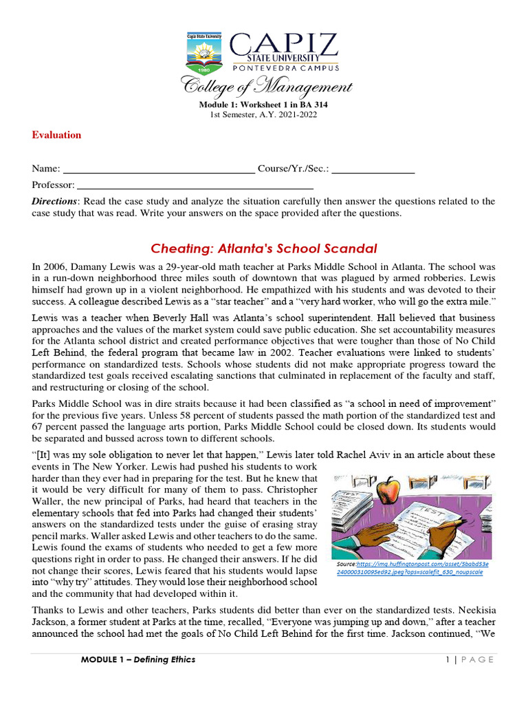 BA 314 Module 1 Worksheets | PDF