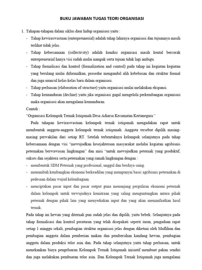 Bjt_umum Tmk Adpu4341 Teori Organisasi | PDF