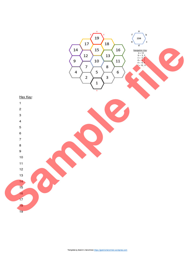 Hex Flower - Template | PDF