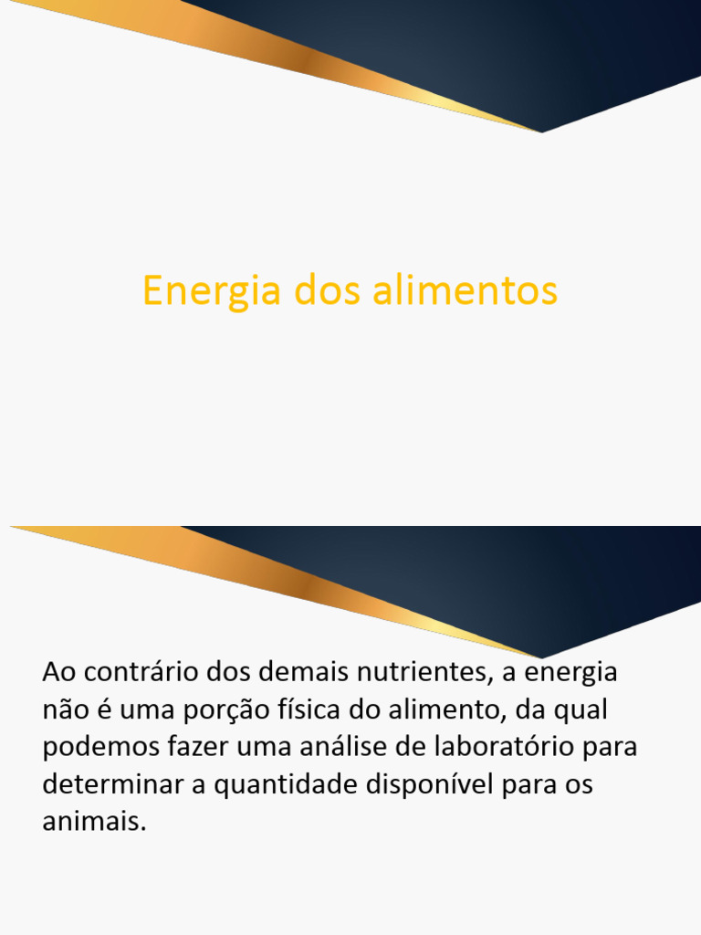 aula 3 energia dos alimentos | PDF