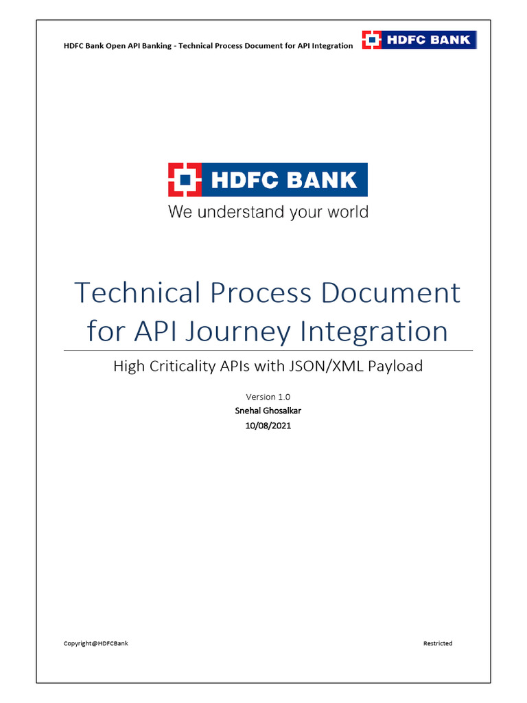 HDFC API Journey | PDF