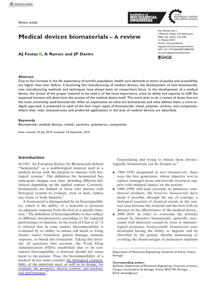 3 Medical Devices Biomaterials Pdf