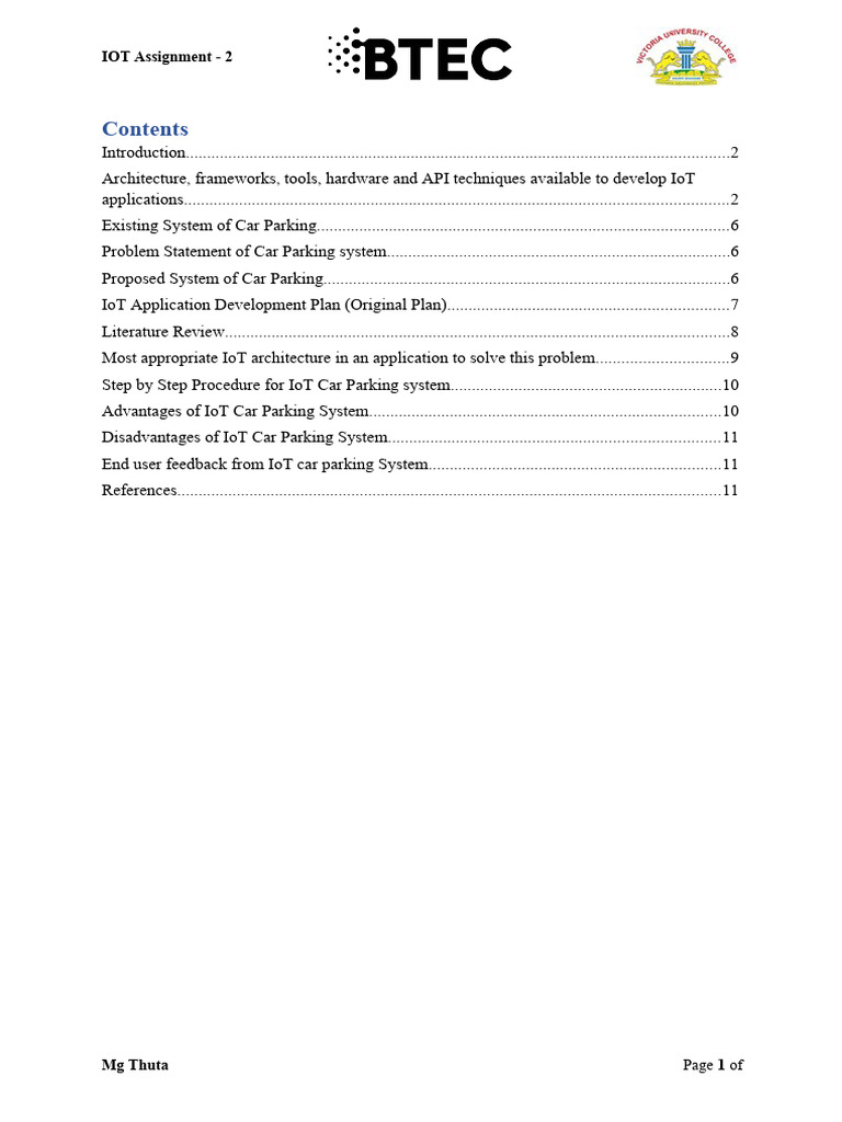 IoT Assignment 2 | PDF