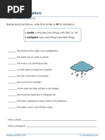 Figurative Language Worksheet Grade 7 | PDF