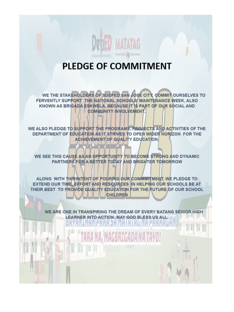 Pledge of Commitment | PDF | Wellness