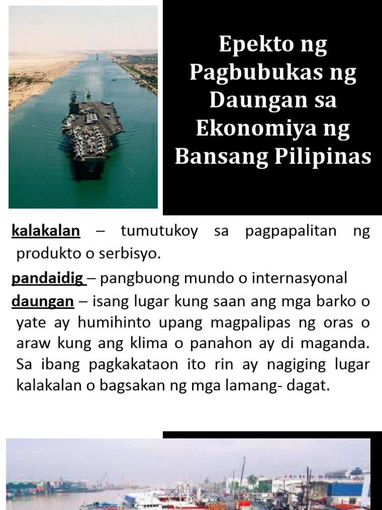 Wepik Epekto NG Pagbubukas NG Daungan Sa Ekonomiya NG Bansang Pilipinas ...