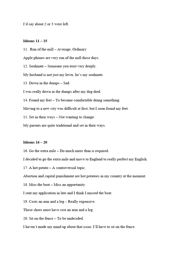 Idiom 2 | PDF