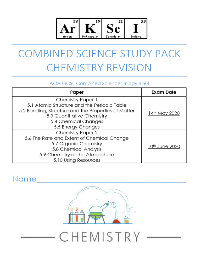 Chemistry Study Pack | PDF