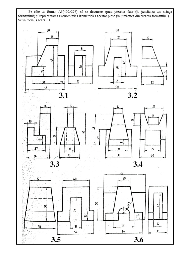 TEME Axonometrie pg1 | PDF