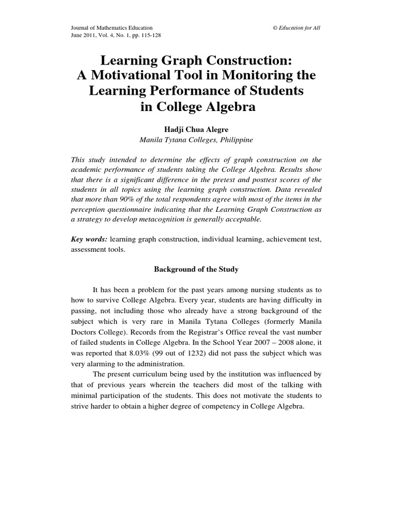 10.hadji Chua Alegre - Learning Graph Construction A Motivation Tool in ... 10.hadji Chua Alegre - Learning Graph Construction A Motivation Tool in ...