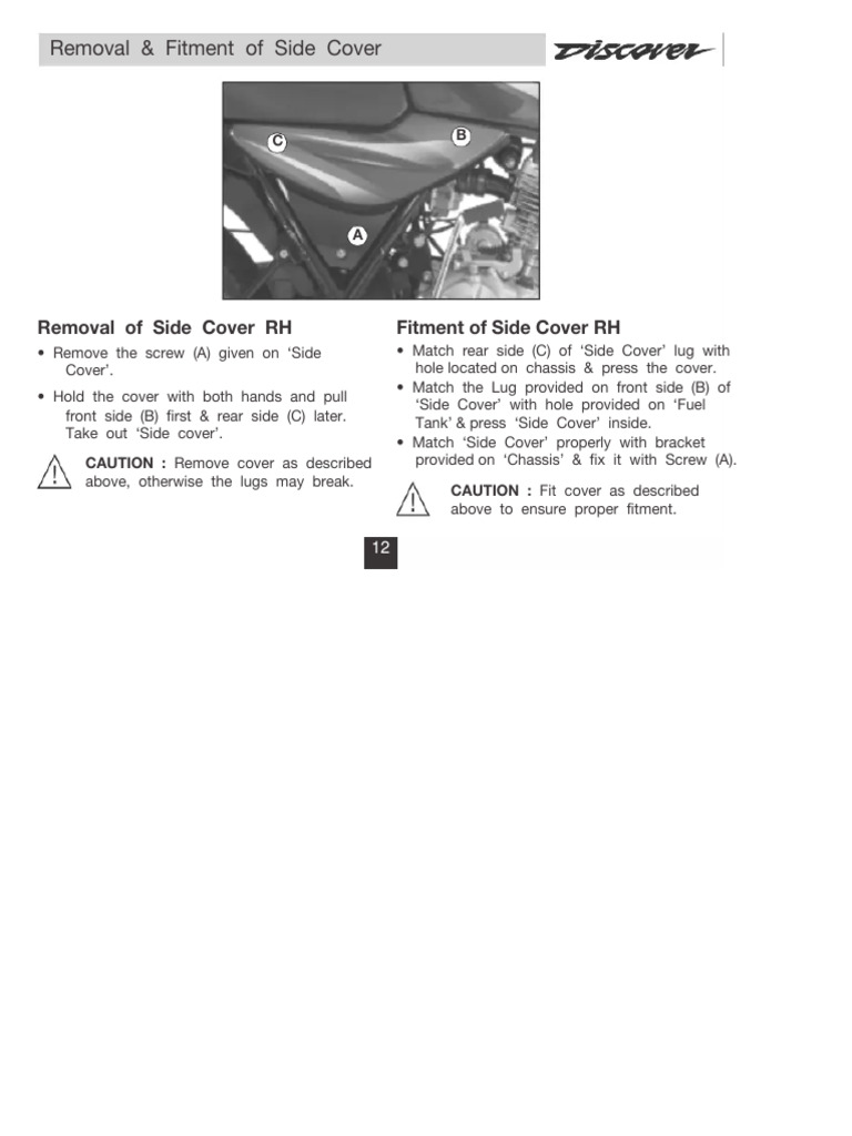 Manual de Usuario Bajaj Discover 125 (40 Páginas) | PDF
