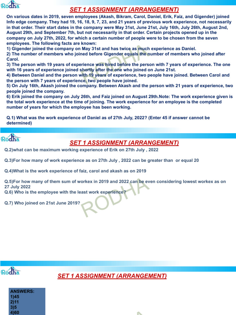 LRDI Assignment 15 SETS | PDF