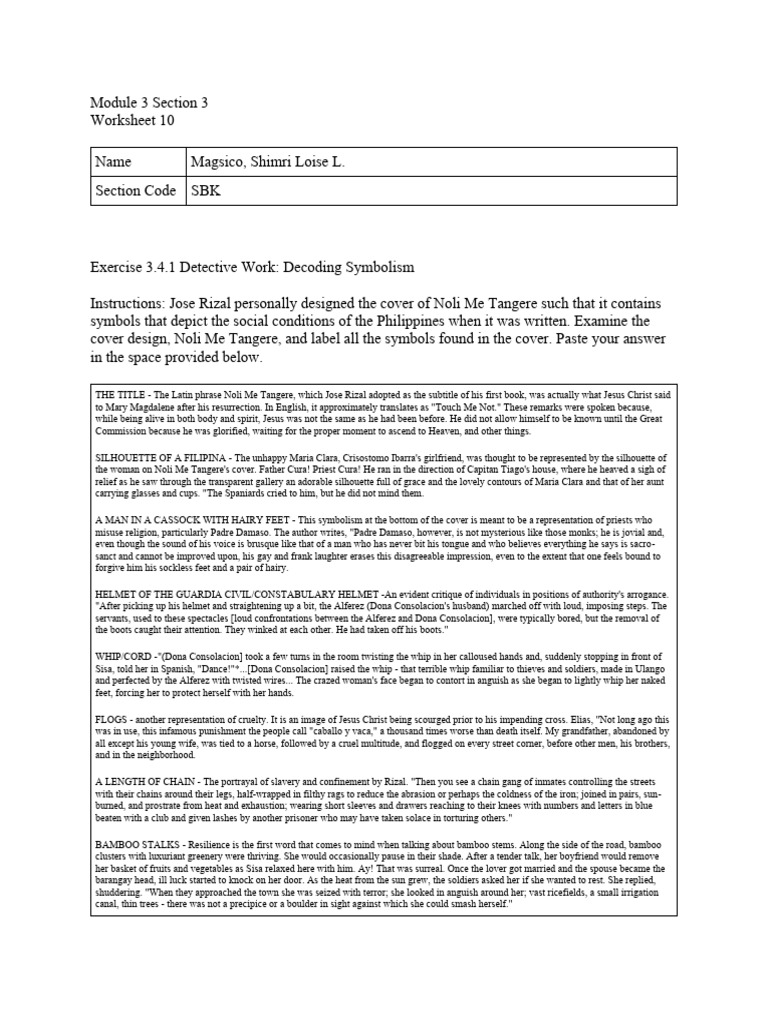 Worksheet 10 Magsico SL | PDF | Religion & Spirituality | Classics