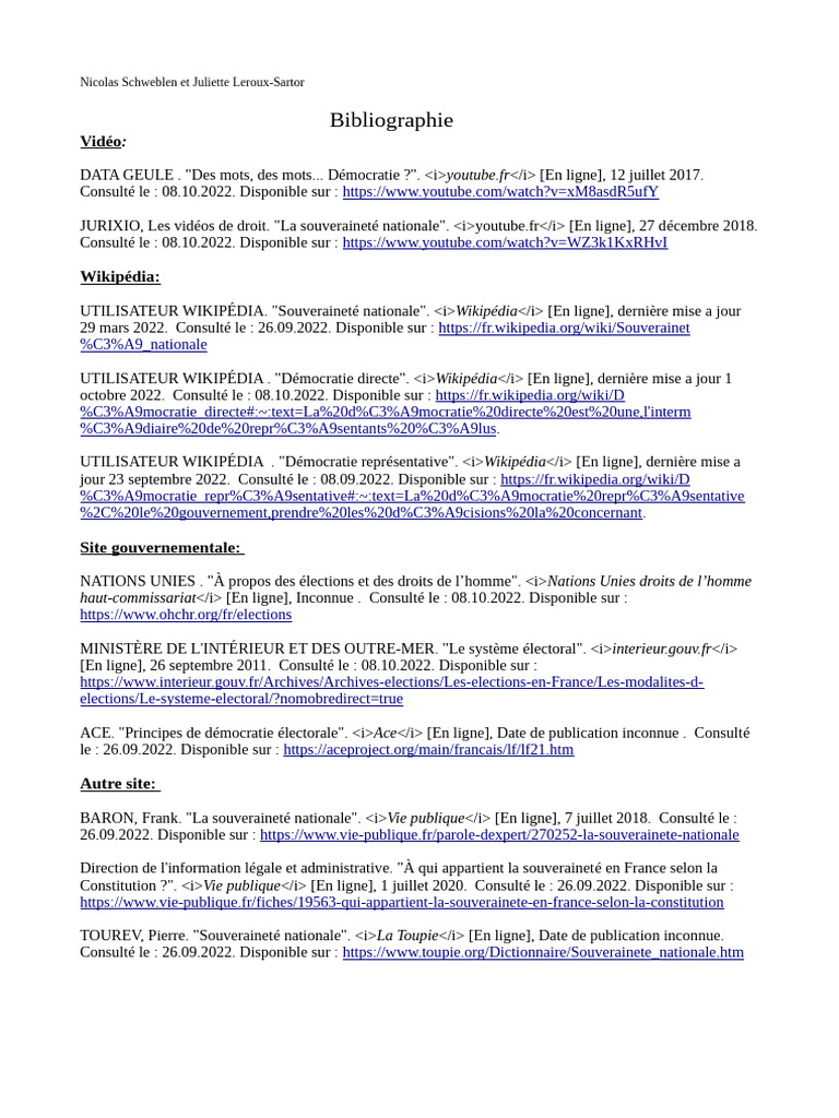 Bibliographie 1 | PDF