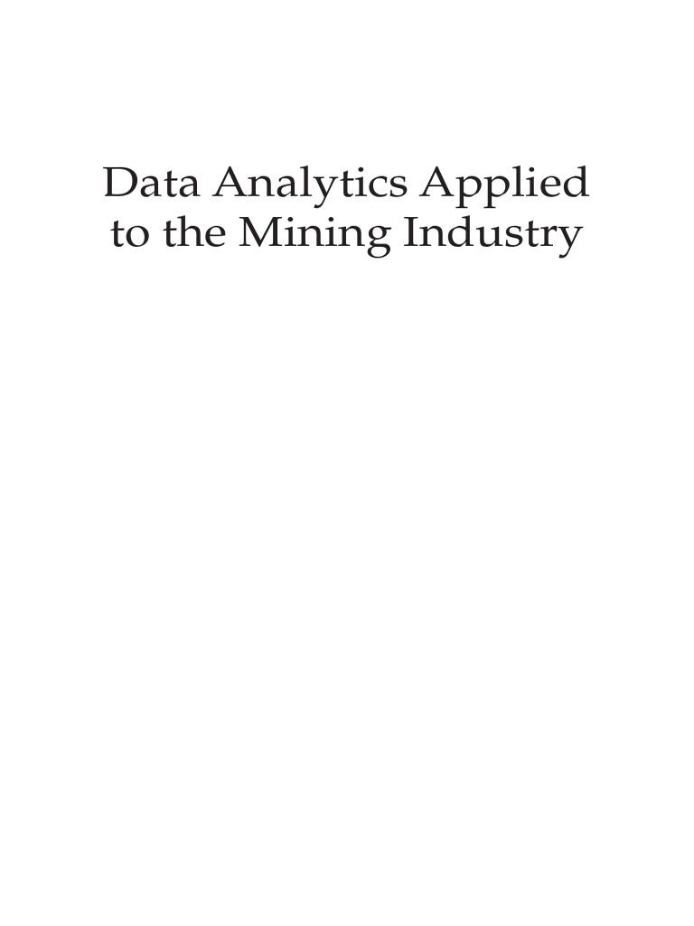 Data Analytics in Mining Eng. | PDF