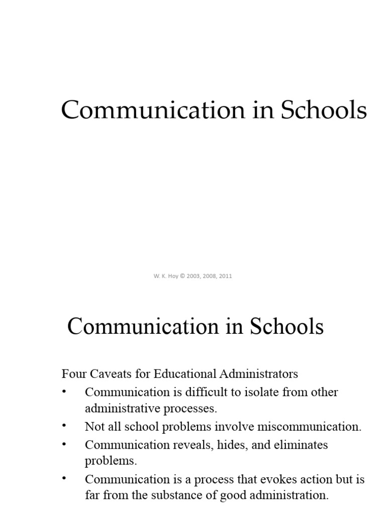 Communication in Schools | PDF | Language Arts & Discipline | Science ...