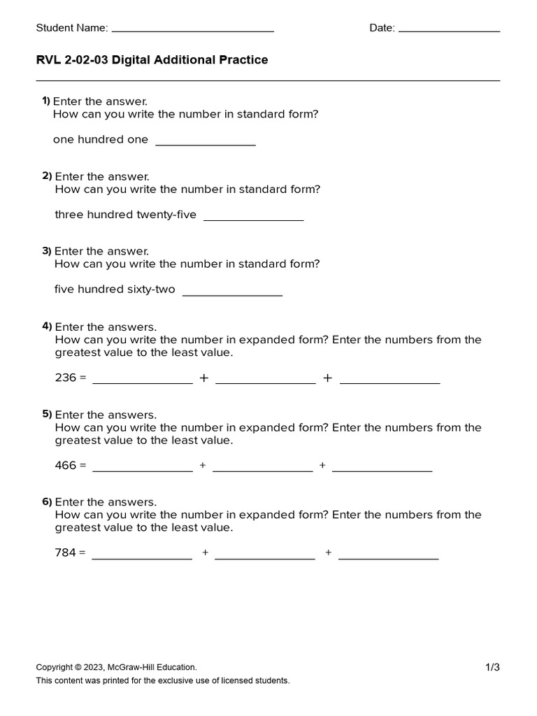 RVL 2-02-03 Digital Additional Practice | PDF | Intellectual Works ...