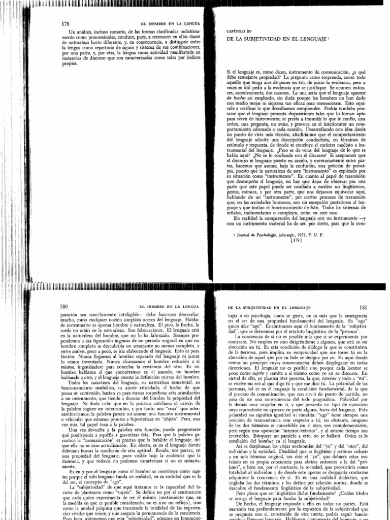 Subjetividad en El Leng | PDF