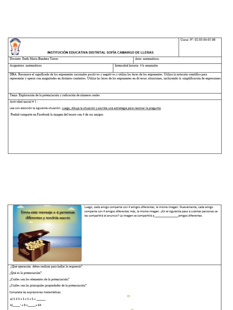 Guia # 1 Matematicas 9° 2022 | PDF Guia # 1 Matematicas 9° 2022 | PDF