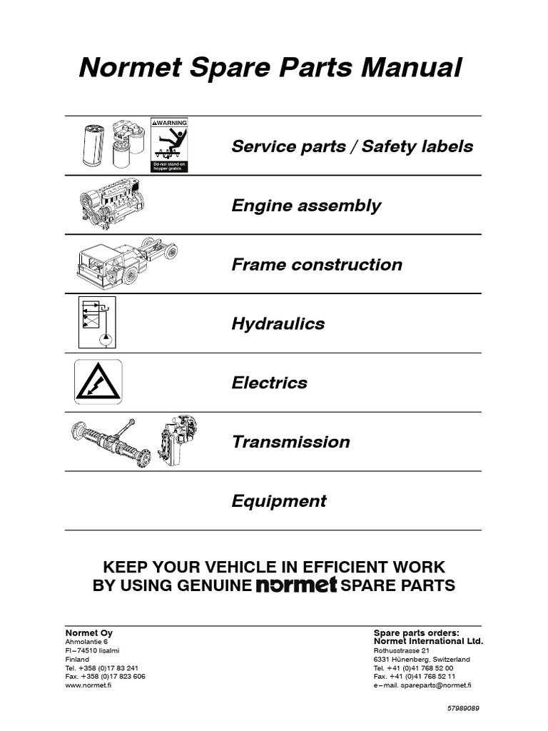 Charmec 9910 Spare Parts Manual | PDF